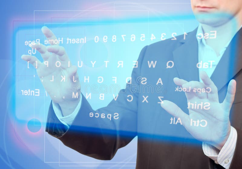Virtual Keyboard. stock photo. Image of input, metaphor - 18254270