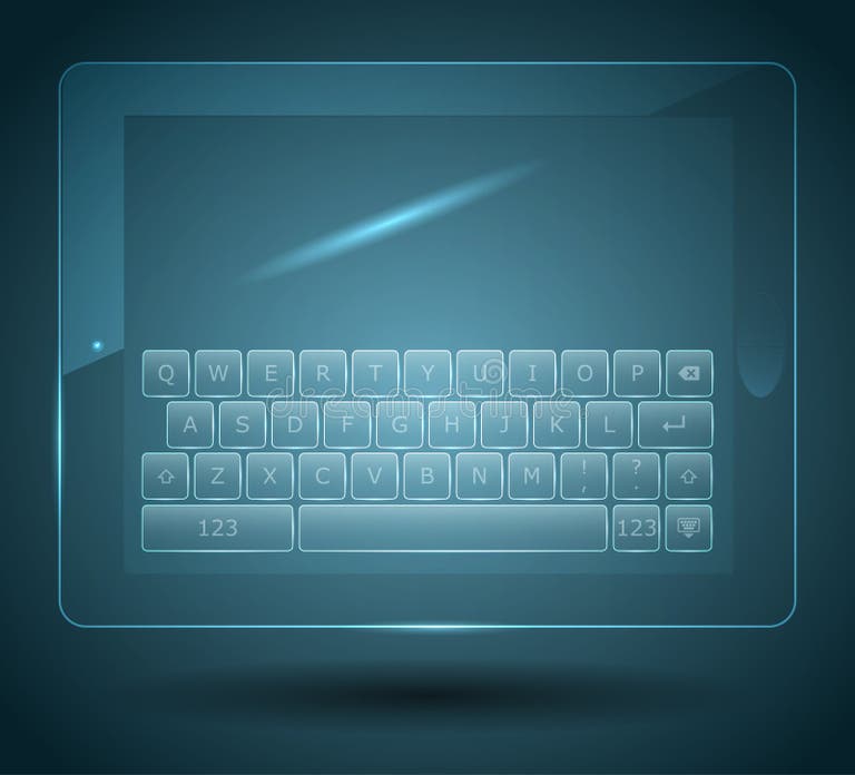 Virtual Keyboard Perspective Stock Illustrations – 205 Virtual Keyboard ...