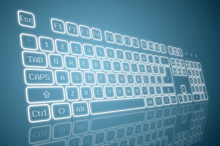 Virtual Keyboard Perspective Stock Illustrations – 205 Virtual Keyboard ...