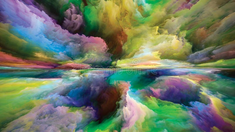 Virtual Land and Sky stock illustration. Illustration of angle - 169034689