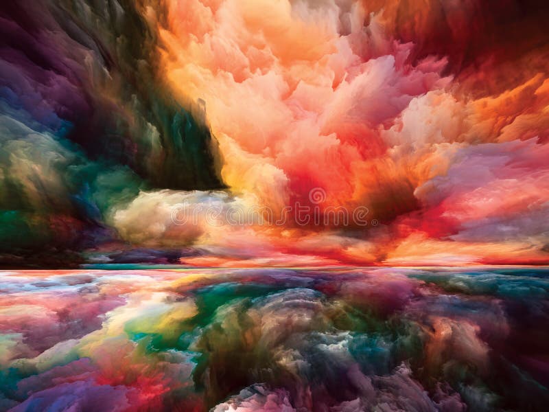 Virtual Land and Sky stock illustration. Illustration of fantasy ...