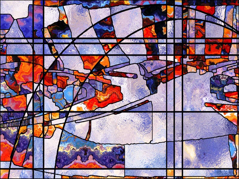 Evolving Leaded Glass stock illustration. Illustration of collage ...
