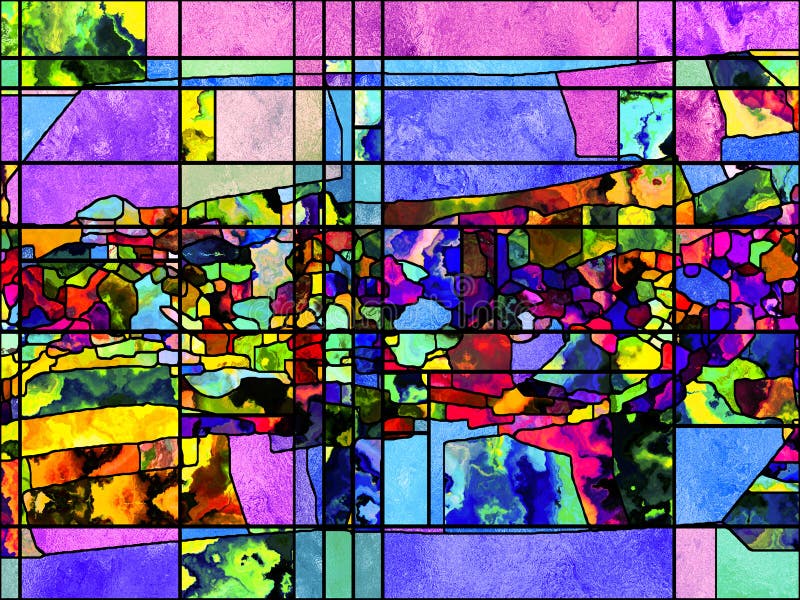 Virtual Leaded Glass stock illustration. Illustration of design - 95357833