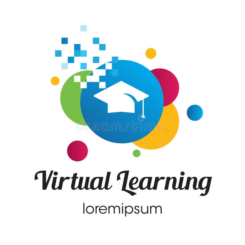 Virtual Learning Logo or Symbol Template Design Stock Vector ...