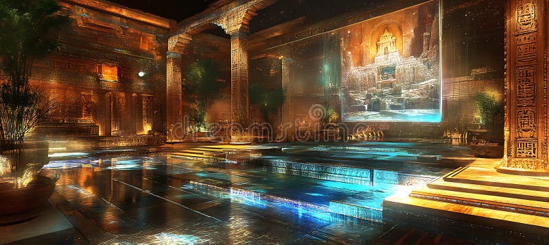 Virtual Library Hologram with Floating Books and Interactive Shelves ...