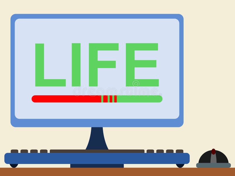 Virtual life stock illustration. Illustration of backdrop - 38155943