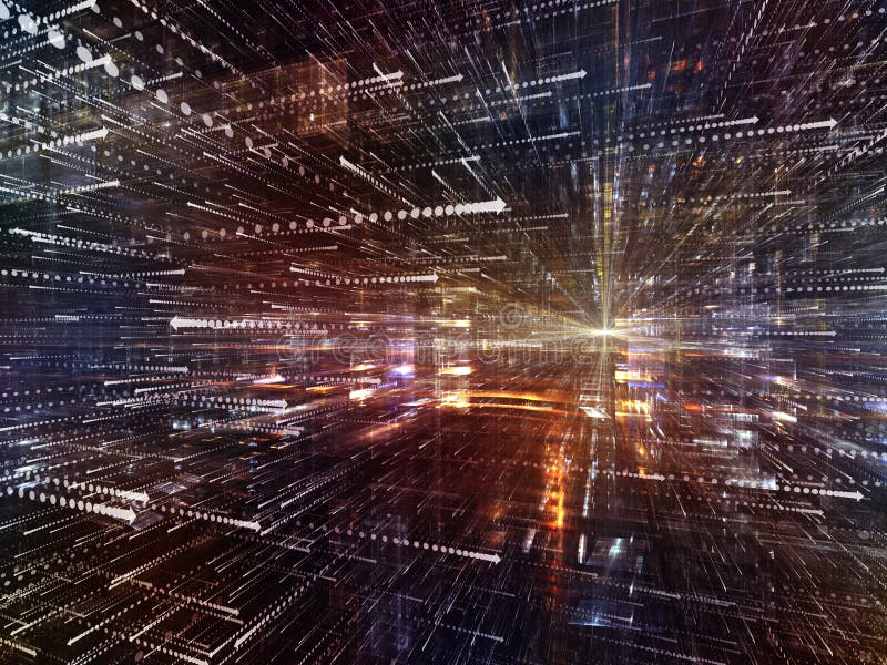 Virtual Life of Digital World Stock Illustration - Illustration of ...