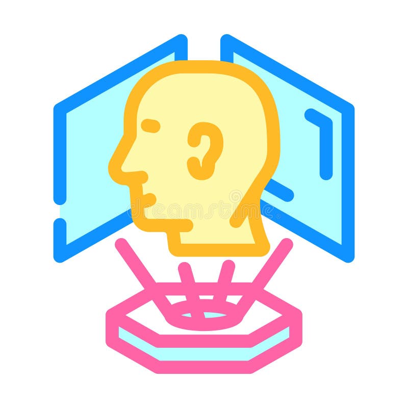 Virtual Lobby Color Icon Vector Illustration Stock Vector ...