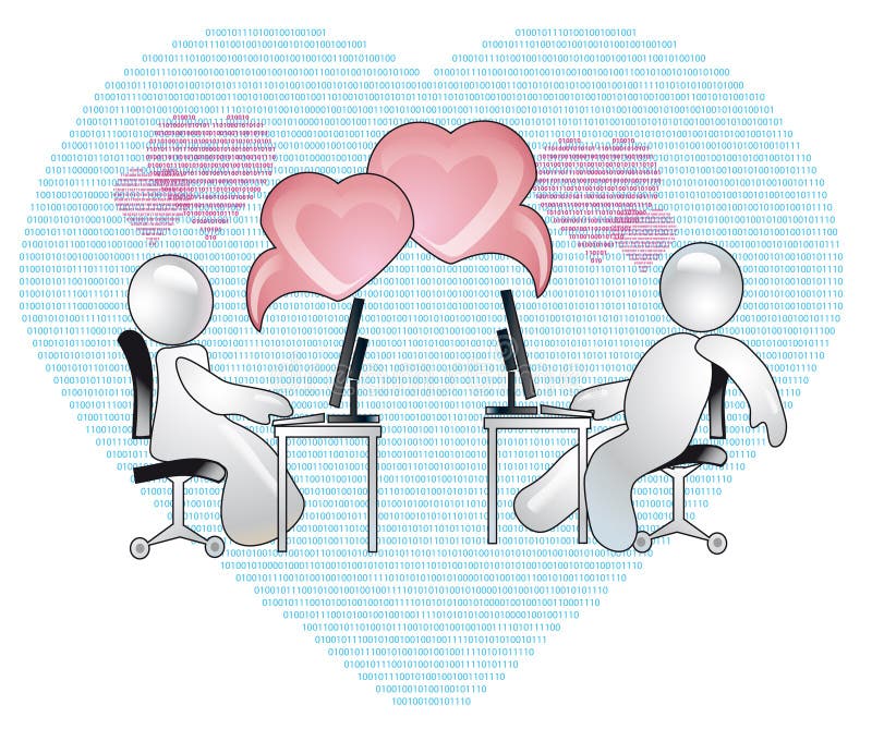 Virtual Love stock illustration. Illustration of life - 17338156