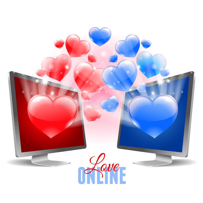 Virtual love stock vector. Illustration of love, communication - 47706871