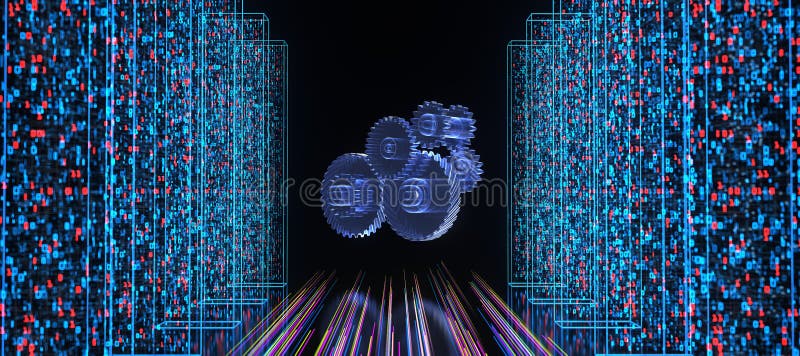 Virtual Machine Development Concept Stock Illustration - Illustration ...