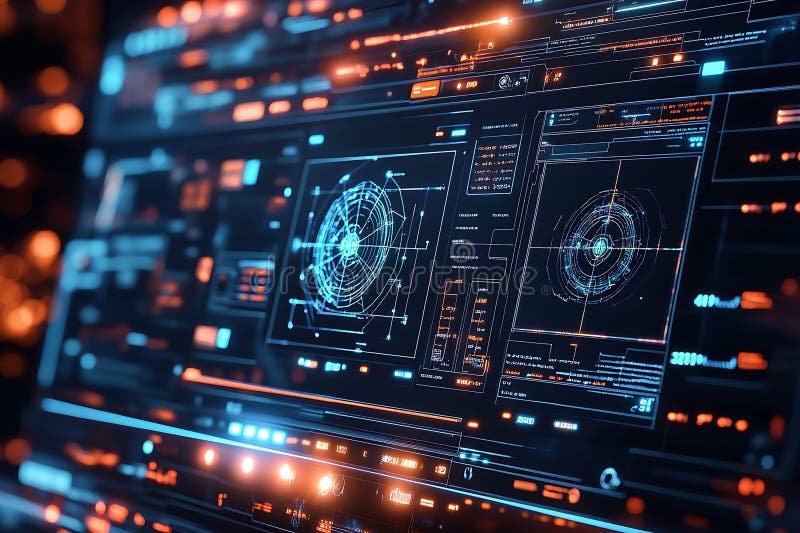 Virtual Machine Learning Model Training Interface on Display Stock ...