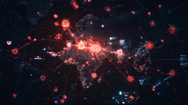 Virtual Map of Global Cyber Threats with Active Data Visualization ...