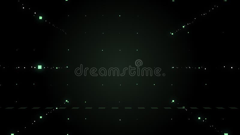 Virtual Matrix Background with the Green Symbols. Stock Illustration ...