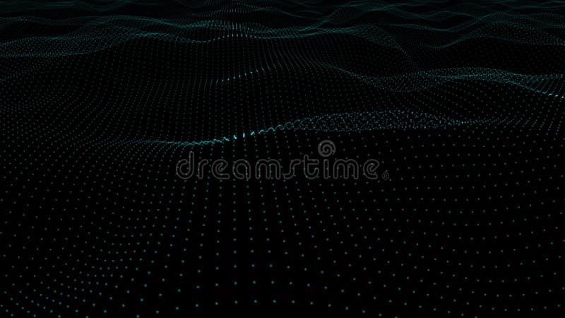 Virtual Matrix Green Grid Wave Stock Video - Video of glow, futuristic ...