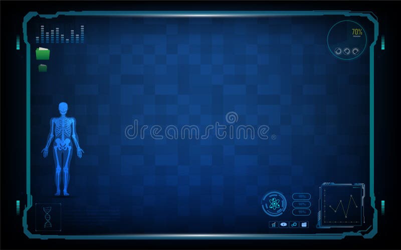 Virtual Medical Science Hud UI Dashboard Stock Vector - Illustration of ...