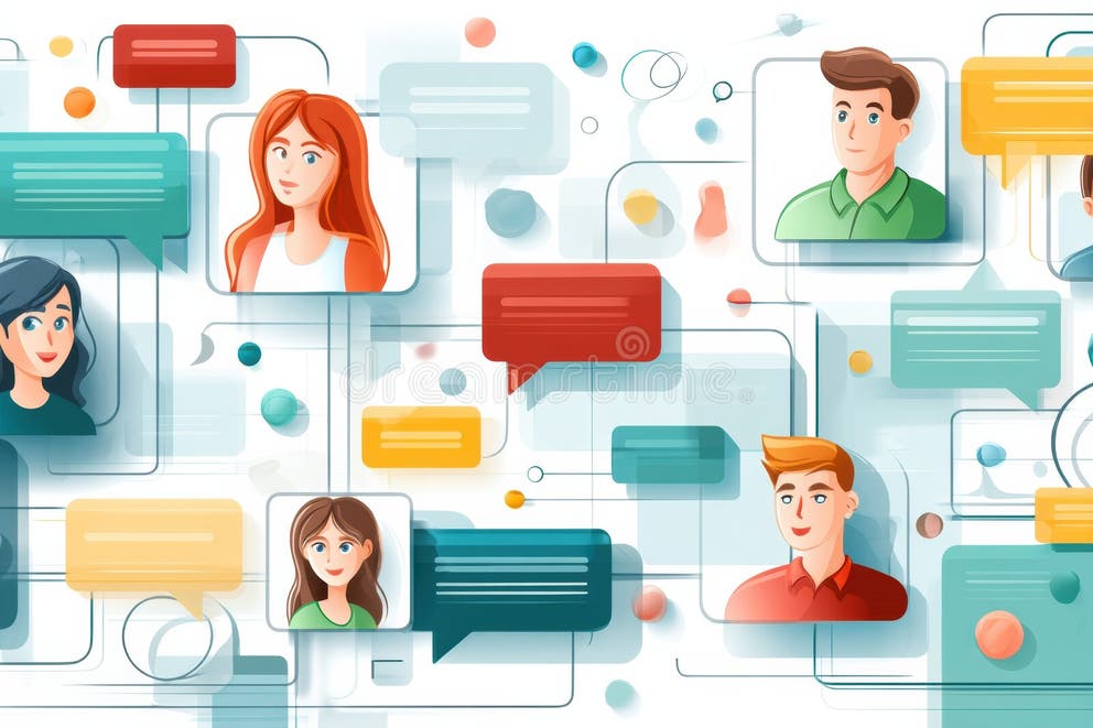 Virtual Meeting Interface with Avatars Interacting in Message Bubbles ...