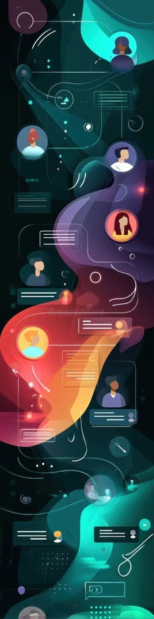 Virtual Meeting Interface Displays Diverse Avatars Interacting through ...