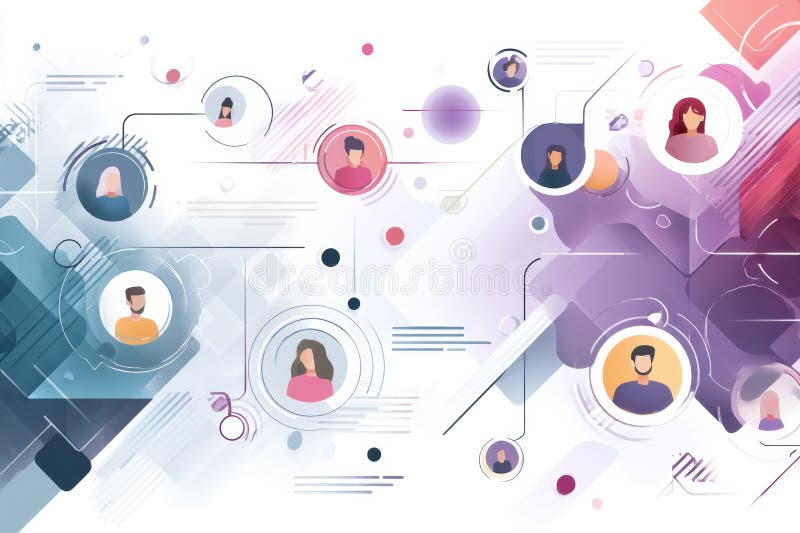 Virtual Meeting Interface Featuring Avatars Engaged in Online ...