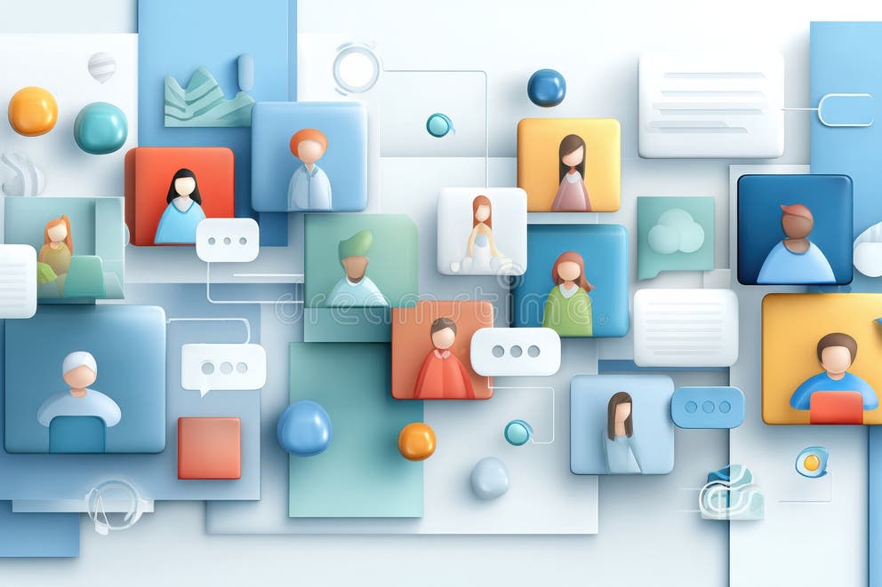 Virtual Meeting Interface Featuring Diverse Avatars and Interactive ...