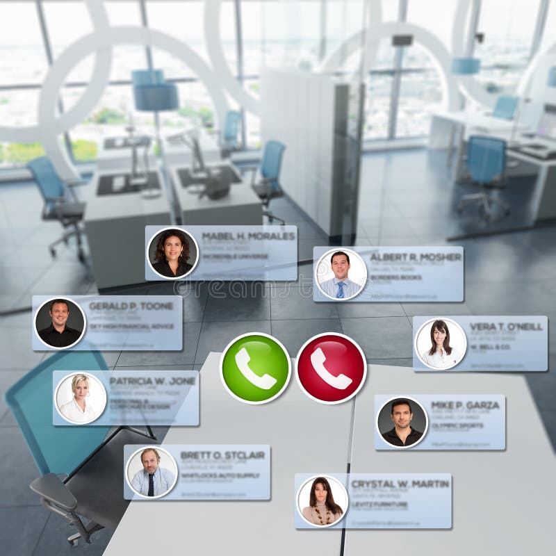 Virtual Meeting in Modern Premises Stock Photo - Image of person, face ...