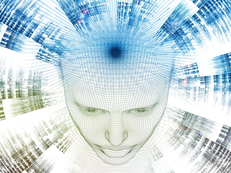 Virtual Mind stock illustration. Illustration of identity - 236183177