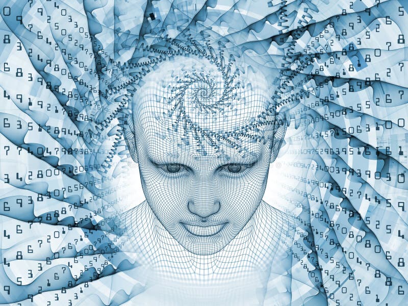 Virtual Mind stock illustration. Illustration of geometry - 93710192