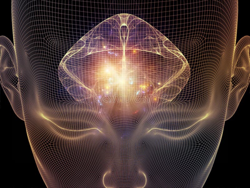 Virtual mind stock illustration. Illustration of math - 45248143