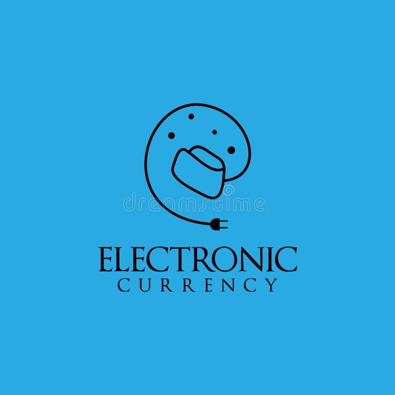 Virtual Money Digital Currency Wallet Logo Design Stock Vector ...