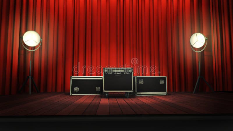 Virtual Music Stage 3D Rendering Background. Ideal for Music Shows ...