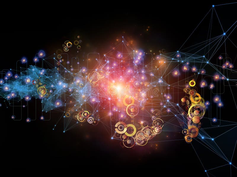 Virtual Network Cloud stock illustration. Illustration of communication ...