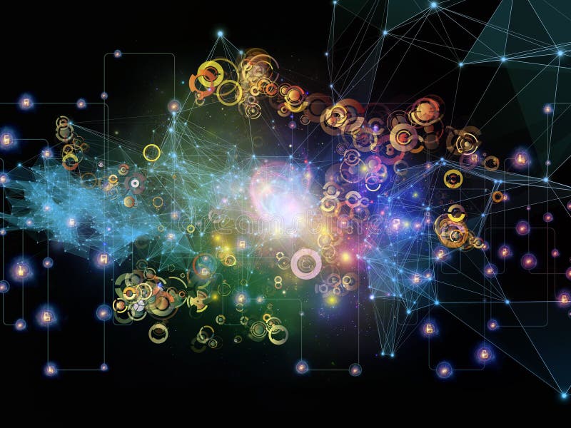 Virtual Network Cloud stock illustration. Illustration of technology ...