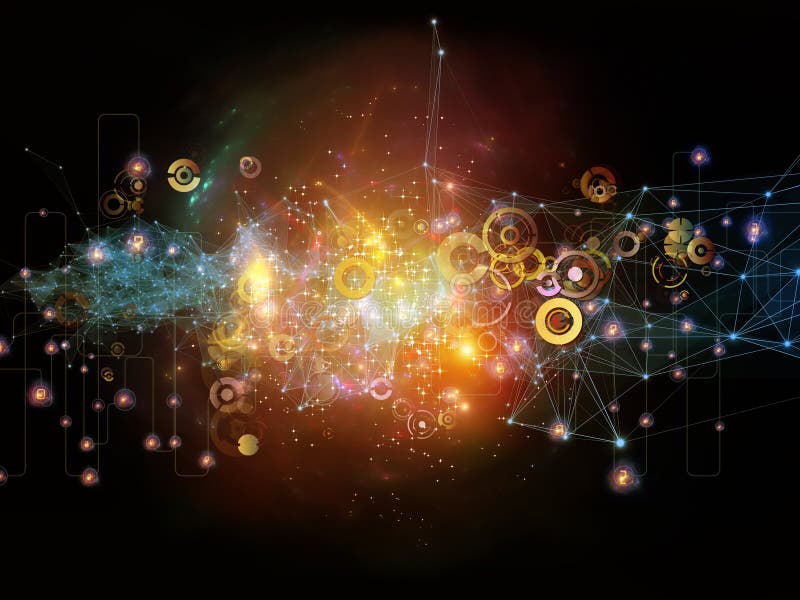 Virtual Network Cloud stock illustration. Illustration of number ...