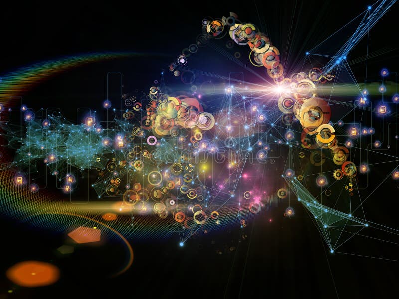 Virtual Network Cloud stock illustration. Illustration of connection ...