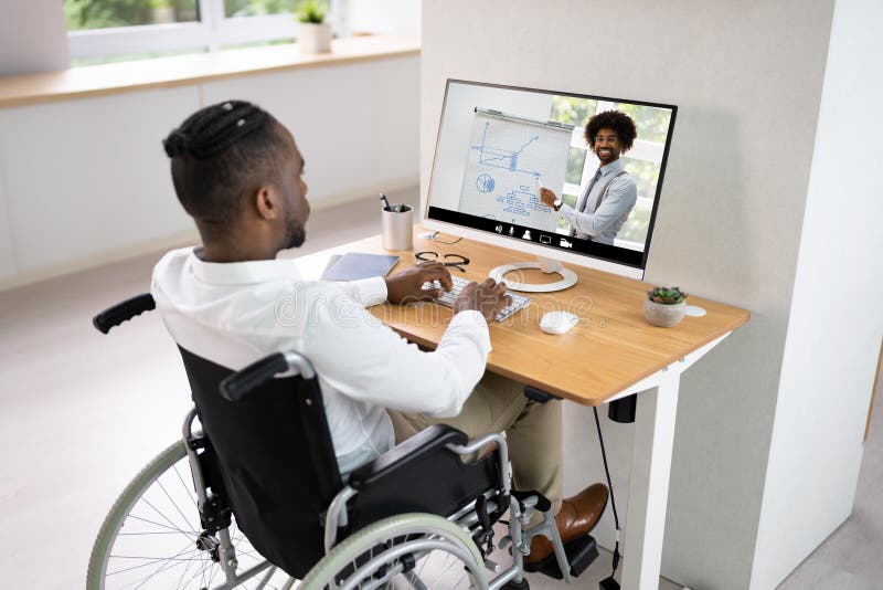 Virtual Online Training Conference Stock Image - Image of language ...