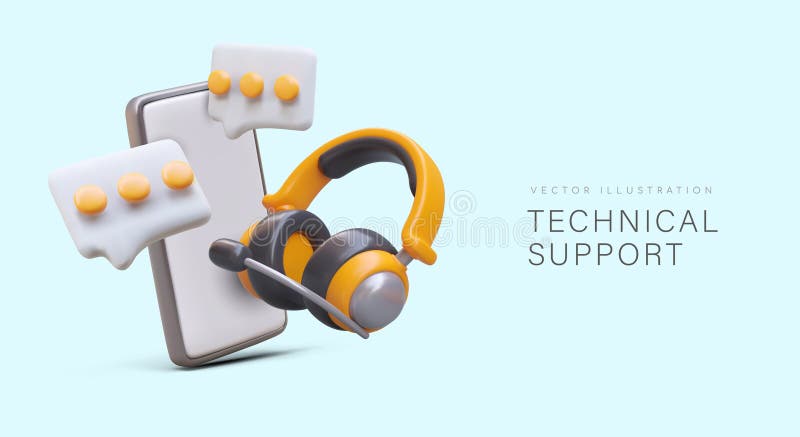 Virtual Operator. Chat with Assistant Stock Vector - Illustration of ...