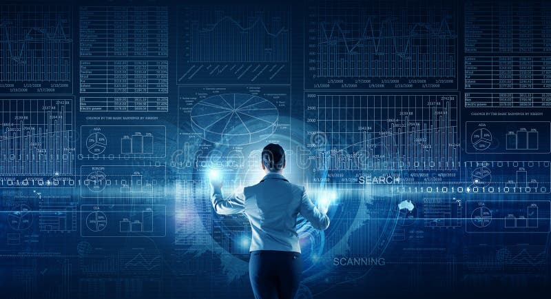 Virtual panel stock photo. Image of interface, blue, hitech - 57322348