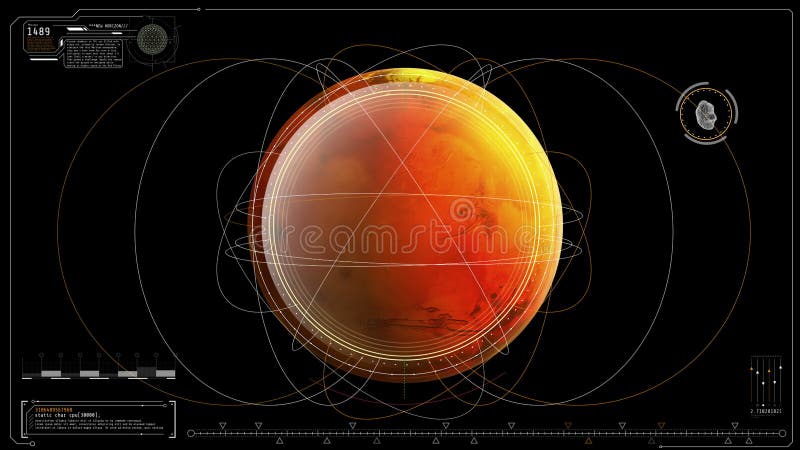 Infographic Data on the Background of the Planet Mars Stock Video ...