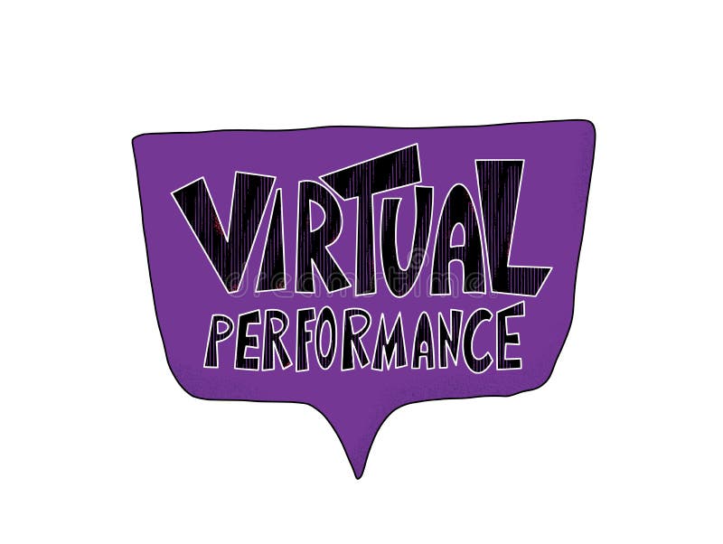 Virtual Performance Text. Phrase on Speech Bubble Stock Vector ...