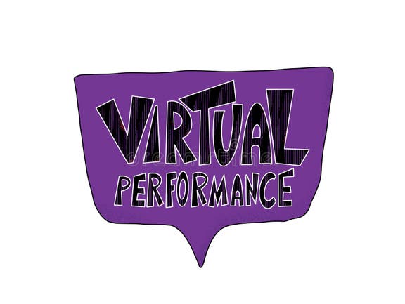 Virtual Performance Text. Phrase on Speech Bubble Stock Vector ...