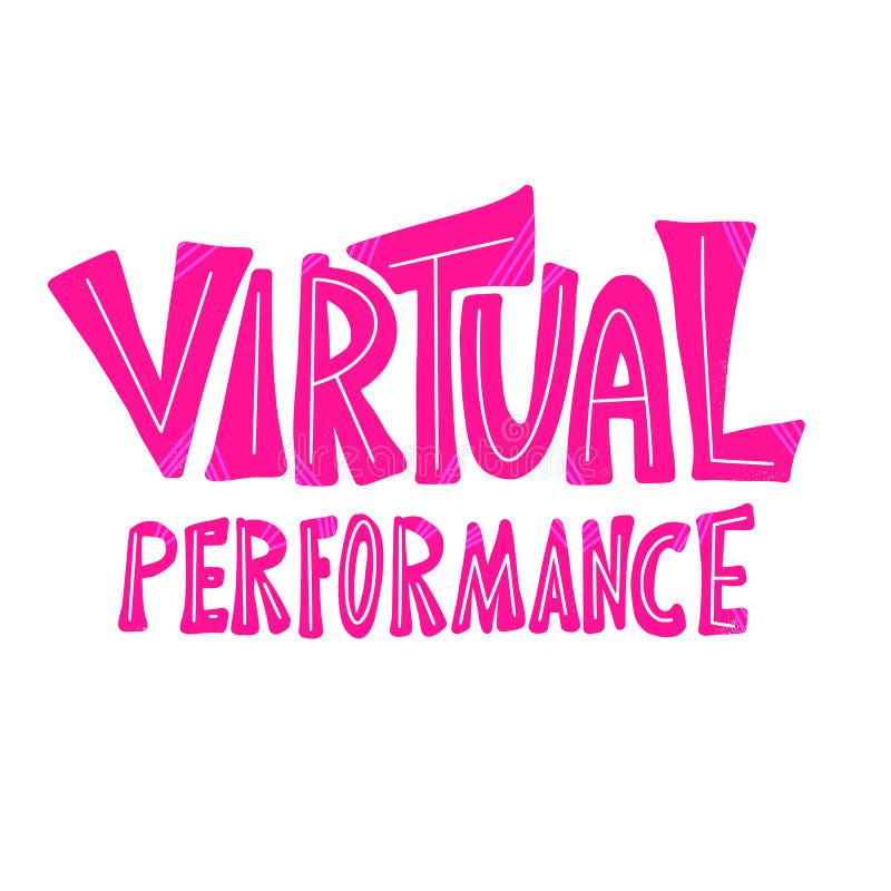Virtual Performance Text. Phrase on Speech Bubble Stock Vector ...