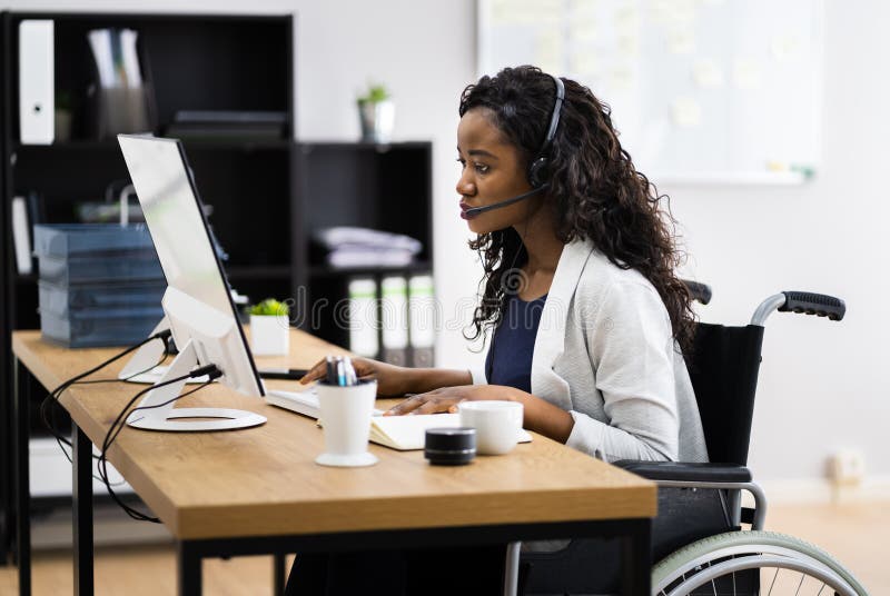 Virtual Personal Assistant Woman Making Video Call Stock Image - Image ...