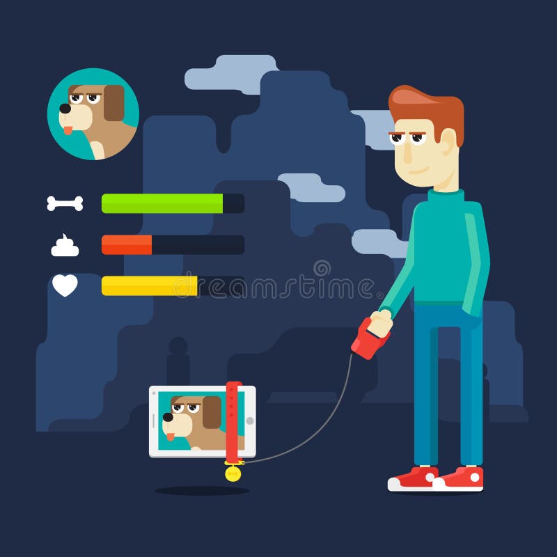 Virtual pet stock vector. Illustration of package, fake - 66025656