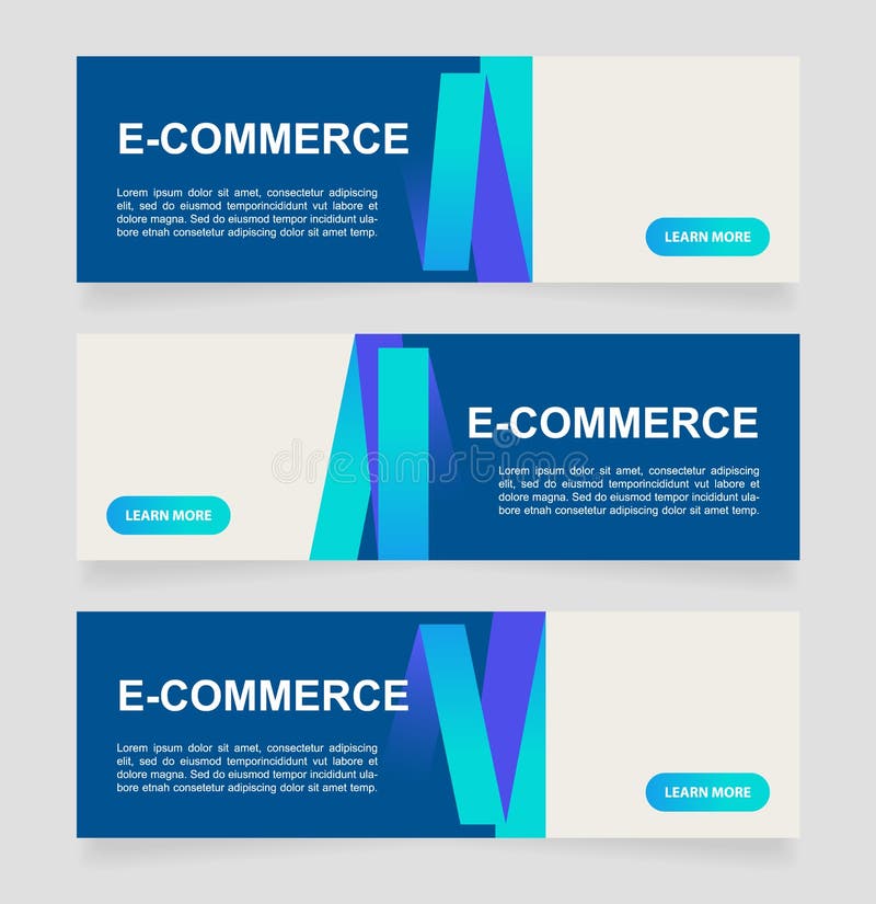Virtual Platforms for E-commerce Web Banner Design Template Stock ...
