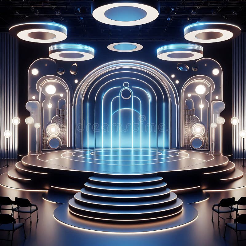 Virtual Podium Stage Illustration Images Stock Photo - Image of ...