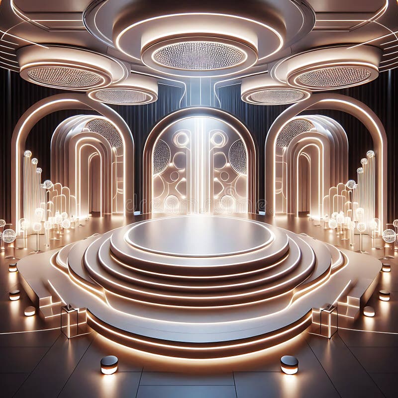 Virtual Podium Stage Illustration Images Stock Photo - Image of ...