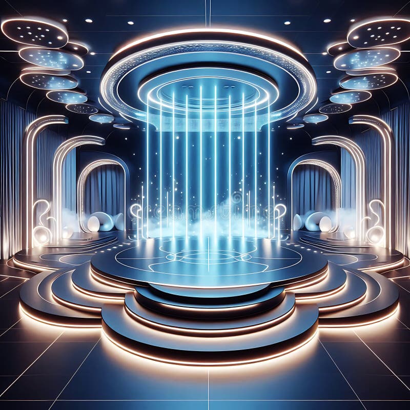 Virtual Podium Stage Illustration Images Stock Photo - Image of ...