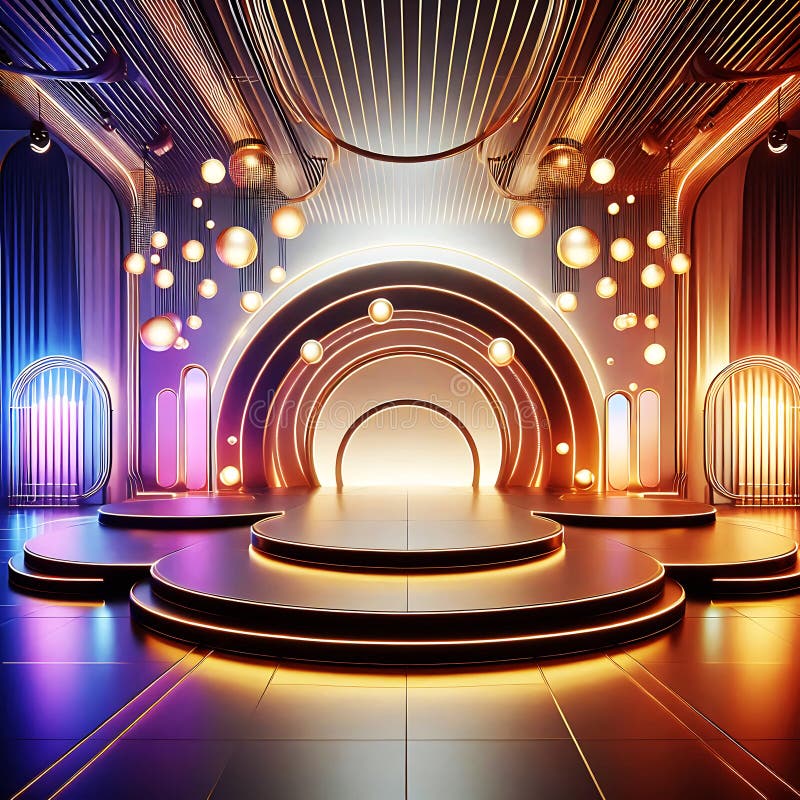 Virtual Podium Stage Illustration Images Stock Photo - Image of ...