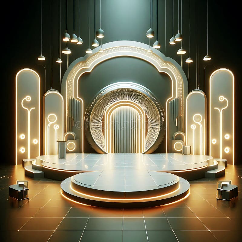 Virtual Podium Stage Illustration Images Stock Image - Image of event ...