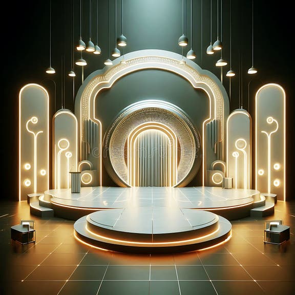 Virtual Podium Stage Illustration Images Stock Image - Image of event ...